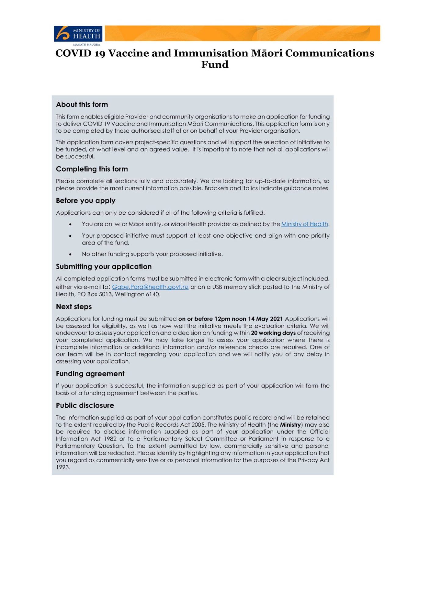 MAORI COMMUNICATION FUND - COVID19 VACCINE AND IMMUNISATION ...