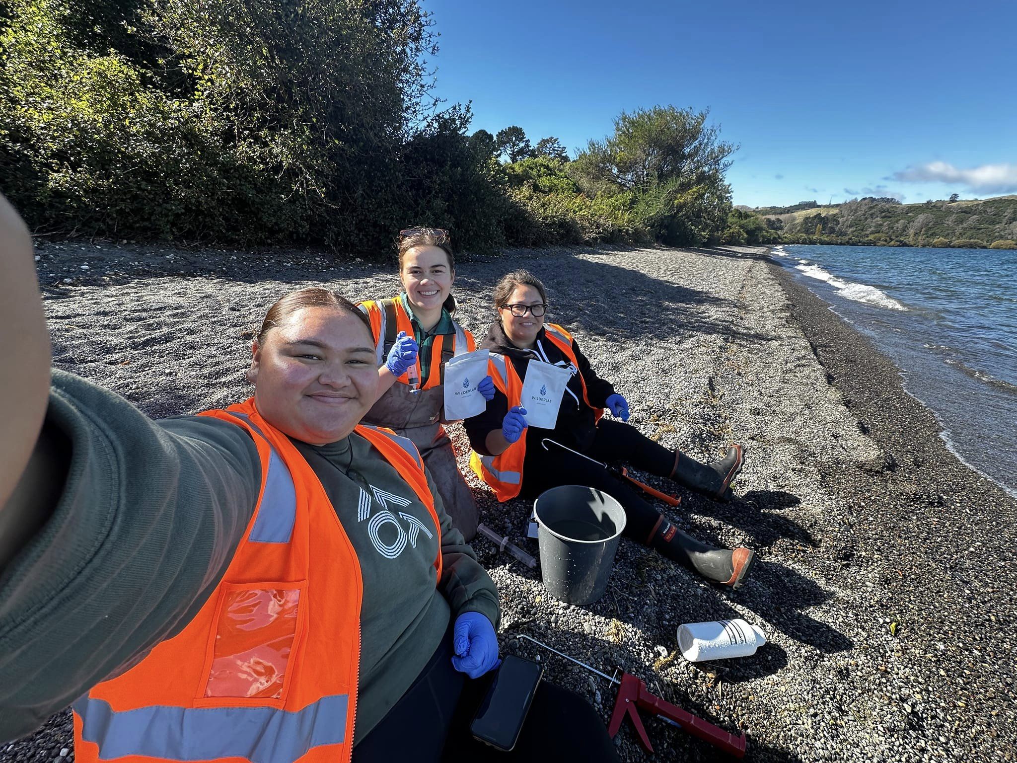 Trust Board personnel test the waters for golden clams | Tuwharetoa ...